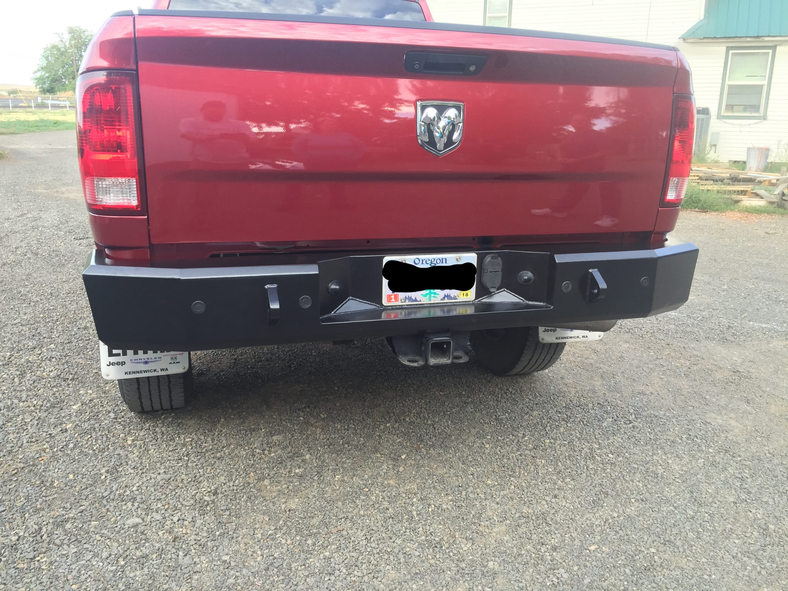 2010-2018 Dodge RAM 2500/3500 Rear Bumper No Light holes Steel Black ...